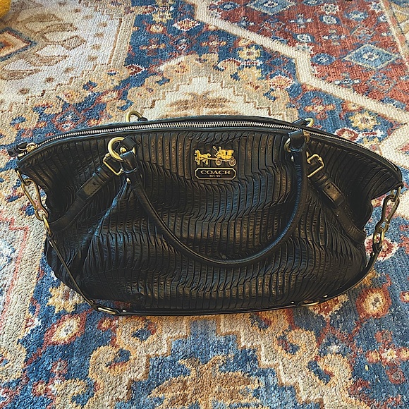 Coach | Bags | Coach Madison Large Gathered Leather Satchel | Poshmark